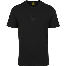 Fanartikel T-Shirt, uni, Rundhals, für Herren, schwarz, XL