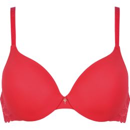 JOOP! Lovely Lace Schalen-BH, Spitze, schmale Träger, für Damen, rot, 80B