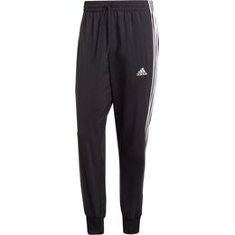 Adidas Trainingsshose "3 Streifen Woven", feuchtigkeitsregulierend, atmungsaktiv, für Herren, schwarz, S
