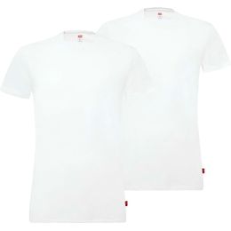Levi's Levi's® T-Shirt, 2er-Pack, Rundhalsausschnitt, uni, für Herren, weiß, XL
