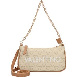 Valentino by Mario Valentino Valentino by Mario Schultertasche, Kunstleder, Logoprint, Kettendetail, abnehmbarer Gurt, für Damen, weiß