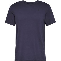 G-Star Raw T-Shirt, Baumwolle, meliert, Rundhalsausschnitt, für Herren, blau, S