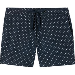 Schiesser Schlafshorts, Tunnelzug, Punkte, für Damen, blau, 42