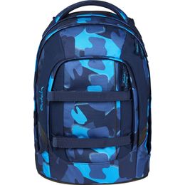 Satch Schulrucksack "pack - Troublemaker", camouflage, für Kinder, blau