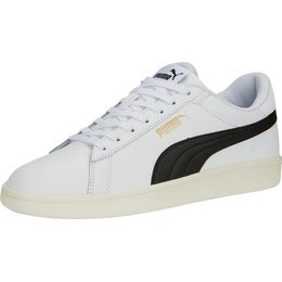 Puma® Smash v3 Sneaker, Leder, Logo, für Herren, weiß, 45