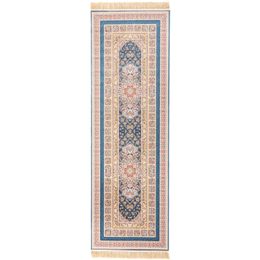 Orientteppich morgenland "Orientteppich - Akghar läufer" Teppiche Gr. B/L: 100 cm x 400 cm, 8 mm, 4 m², 1 St., blau Orientalische Muster