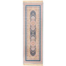 Orientteppich morgenland "Orientteppich - Akghar läufer" Teppiche Gr. B/L: 100 cm x 400 cm, 8 mm, 4 m², 1 St., blau (dunkelblau) Orientalische Muster