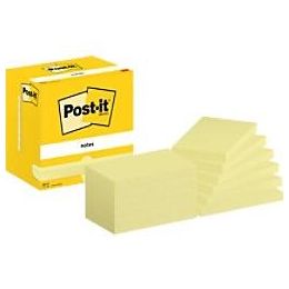 Post-it Sticky Notes Haftnotizen 655-CY 76 x 127 mm 100 Blatt pro Block Gelb 12 Stück