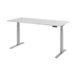 Hammerbacher VXDKB Elektrisch Höhenverstellbar Sitz-Stehschreibtisch Grau C-Fuß 1.800 (B) x 800 (T) x 1.290 (H) mm Spanplatte, Stahl