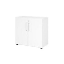 Hammerbacher Schrank Spanplatte 1 Fachboden abschließbar 800 x 420 x 746 mm Weiß