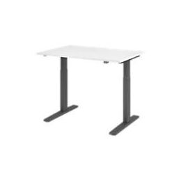 Hammerbacher VXMKA Elektrisch Höhenverstellbar Sitz-Stehschreibtisch Weiß C-Fuß 1.200 (B) x 800 (T) x 1.200 (H) mm Spanplatte, Stahl