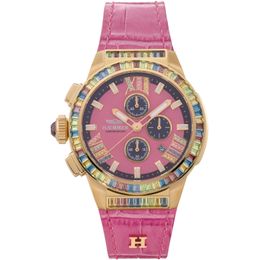 Chronograph Haemmer Germany "CELINA, GR004" Armbanduhren rosa Damen Quarzuhren