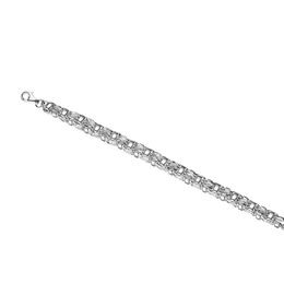 Armband Vivance "925/- Sterling Silber weiß Käfigkette 23 cm" Armbänder Gr. 23cm, Silber 925 (Sterlingsilber), weiß Damen Armbänder Silber