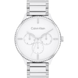 Multifunktionsuhr Calvin Klein "25200373" Armbanduhren silberfarben Damen Quarzuhren