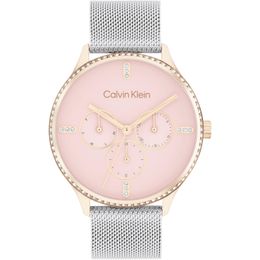Multifunktionsuhr Calvin Klein "25200374" Armbanduhren silberfarben Damen Quarzuhren