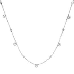 Collier Smart Jewel "mit Kugeln, Silber 925" Halsketten Gr. 45 cm, Silber 925 (Sterlingsilber), silberfarben (silber> <) Damen Colliers
