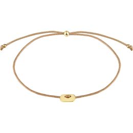 XENOX Damen Armband, 925er Silber/Textil, gold, 99