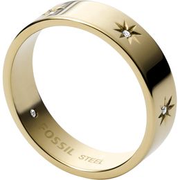 Fossil Damen Ring, Edelstahl, gold