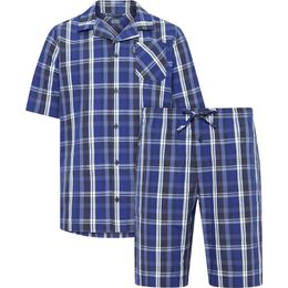 Jockey® Pyjama, kariert, kurz, für Herren, blau, S