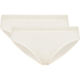 Esprit Slips, 2er-Pack, Logo-Gummibund, für Damen, weiß, 42