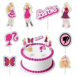 Festivalartikel Tortenstecker Barbie 12 Stück Topper Geburtstagskuchen Topper