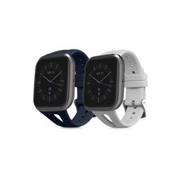 kwmobile Uhrenarmband 2x Band für Fitbit Versa 4 / Sense 2 / Versa 3 / Sense