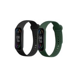 kwmobile Uhrenarmband 2x Sportarmband für Xiaomi Mi Band 6 / Mi Band 5