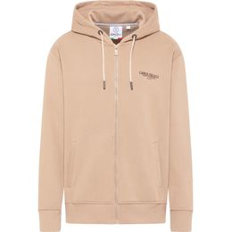Carlo Colucci Zip-Up Hoodie male Beige size XXL