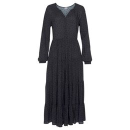 Lascana Maxikleid 'Orient Hipp' Damen Größe 36 grau / schwarz Winterkleid