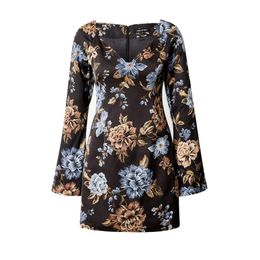 Forever New Kleid 'Saski' Damen Größe 34 creme / sand / hellblau / schwarz Winterkleid