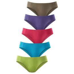 Petite Fleur Pikee-Bikinislips (5 Stck.) Damen Gr&ouml;&szlig;e XS aqua / enzian / mokka / apfel / cyclam