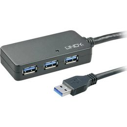 Lindy Lindy USB 3.0 Aktivverlaengerungs-Hub 4 Port USB 3.2 Gen 1-Hub (USB 3.0)