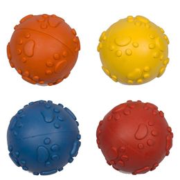 DUVO+ Tierball Hundespielzeug Ball mit Squeaker und Pfoten, Gummi