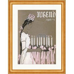 OTTO Kunstdruck Titelseite der Nummer 1 von 1906 Fritz Erler Kerzen Frau Jugend 3520 G, (1 St)