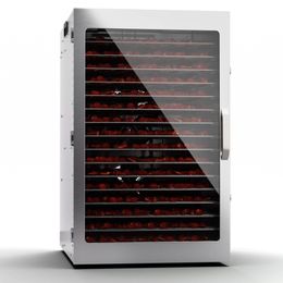 Klarstein Dörrautomat Captain Jerky 160 Dörrautomat 1500 W, Dörrautomat groß Pilze Obst Trockner Dörrgerät Dehydrator Edelstahl
