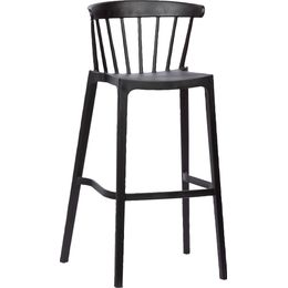 Hochstuhl Woood "BLISSBH" Stühle Gr. B/H/T: 54 cm x 103 cm x 51 cm, 2 St., Kunststoff, schwarz (schwarz, schwarz) Bistrostuhl Hochstuhl Bistrostühle