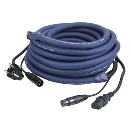 DAP Audio-Kabel, FP04 Power-/Signalkabel 15m Schutzkontakt-IEC / XLR-XLR - Kabel