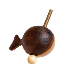 Rutaqian Spiel Holzfisch Mini Percussion Instrument Toys mit Hammer zum Stressabbau