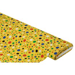 buttinette Baumwollstoff-Digitaldruck "Tupfen", Serie Ria, gelb-color