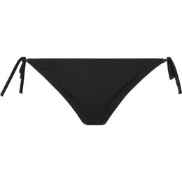 Calvin Klein Bikini-Unterteil, Logo-Print, seitliche Schnürung, für Damen, schwarz, S