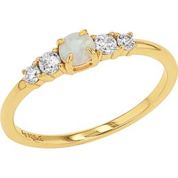 Amor Damen Ring, 925er Silber, gold, 52