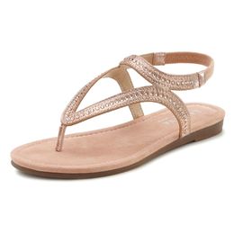 Lascana T-Bar Sandals female Gold size 43