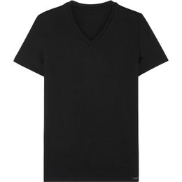 HOM Unterhemd TENCEL™ Soft, V-Ausschnitt, für Herren, schwarz, S