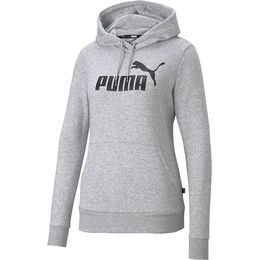Puma® Hoodie, Kapuze, Tunnelzug, Logo-Print, für Damen, grau, S