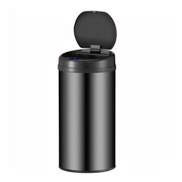 Juskys Automatik M&uuml;lleimer mit Sensor 40L - Abfalleimer mit elektrischem Deckel f&uuml;r K&uuml;che - Schwarz