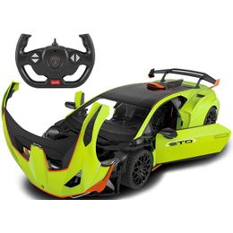 Jamara RC-Auto Deluxe Cars, Lamborghini Huracán STO 1:14, grün - 2,4 GHz, mit LED-Lichtern, grün