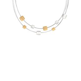 Firetti Collier Schmuck Geschenk Halsschmuck Halskette Halsreif mehrreihig bicolor, gelb|goldfarben|silberfarben