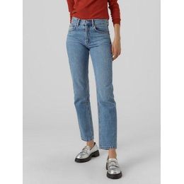 Véro Moda Vero Moda High-waist-Jeans VMHAILEY HR STRAIGHT DNM JNS LI3107 NOOS, blau