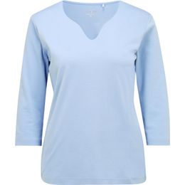 Adagio T-Shirt "Sibie", Split-Neck, 3/4-Arm, für Damen, blau, 44