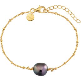 NOELANI Damen Armband, 925er Silber mit Süßwasser-Zuchtperle, gold, 99